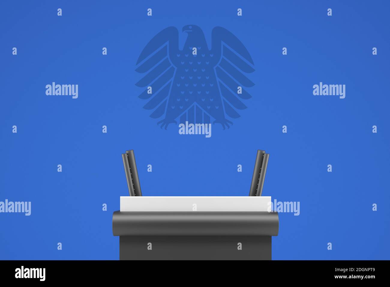 German bundestag podium - 3d rendering Stock Photo - Alamy