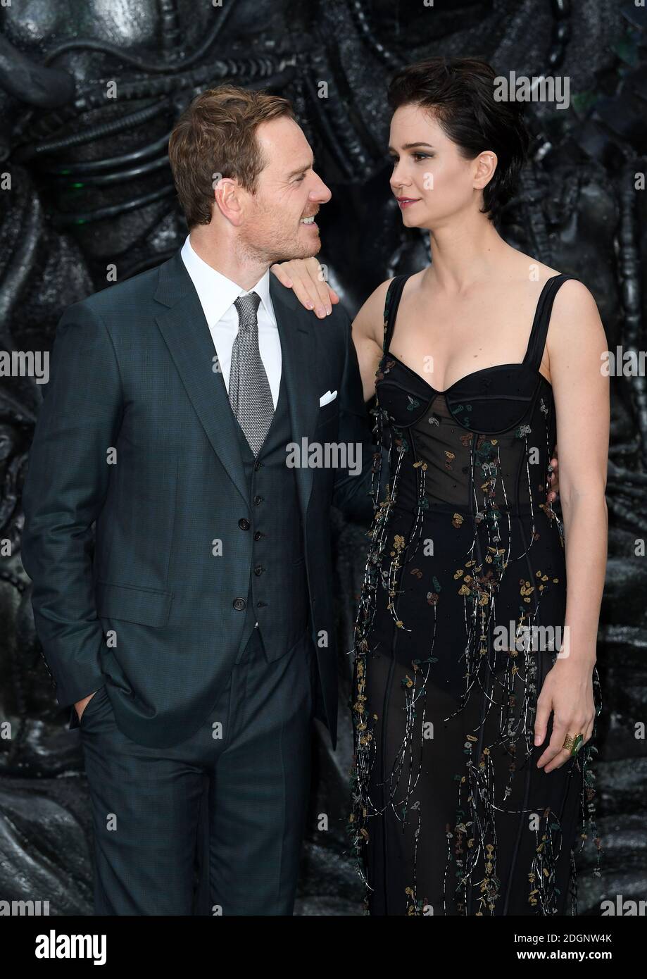Michael Fassbender and Katherine Waterston attending the Alien ...