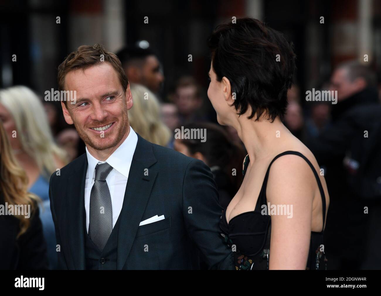 Michael Fassbender and Katherine Waterston attending the Alien ...