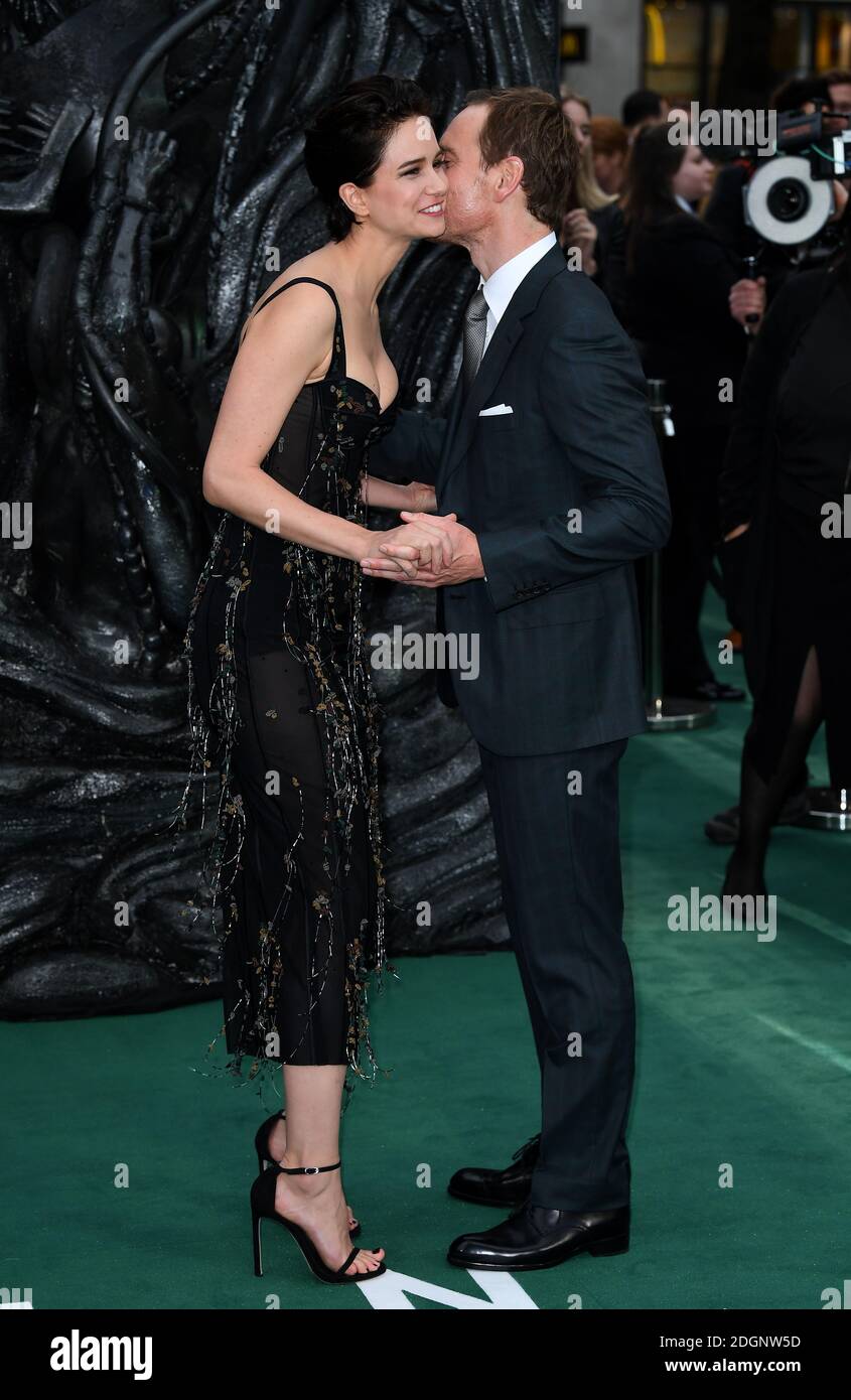 Michael Fassbender and Katherine Waterston attending the Alien ...