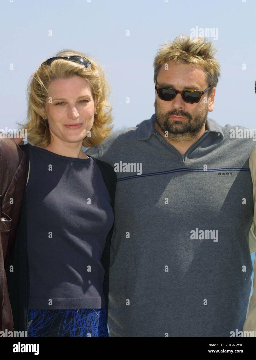Bridget Fonda and Luc Besson at the Cannes Film Festival 2001. Half ...