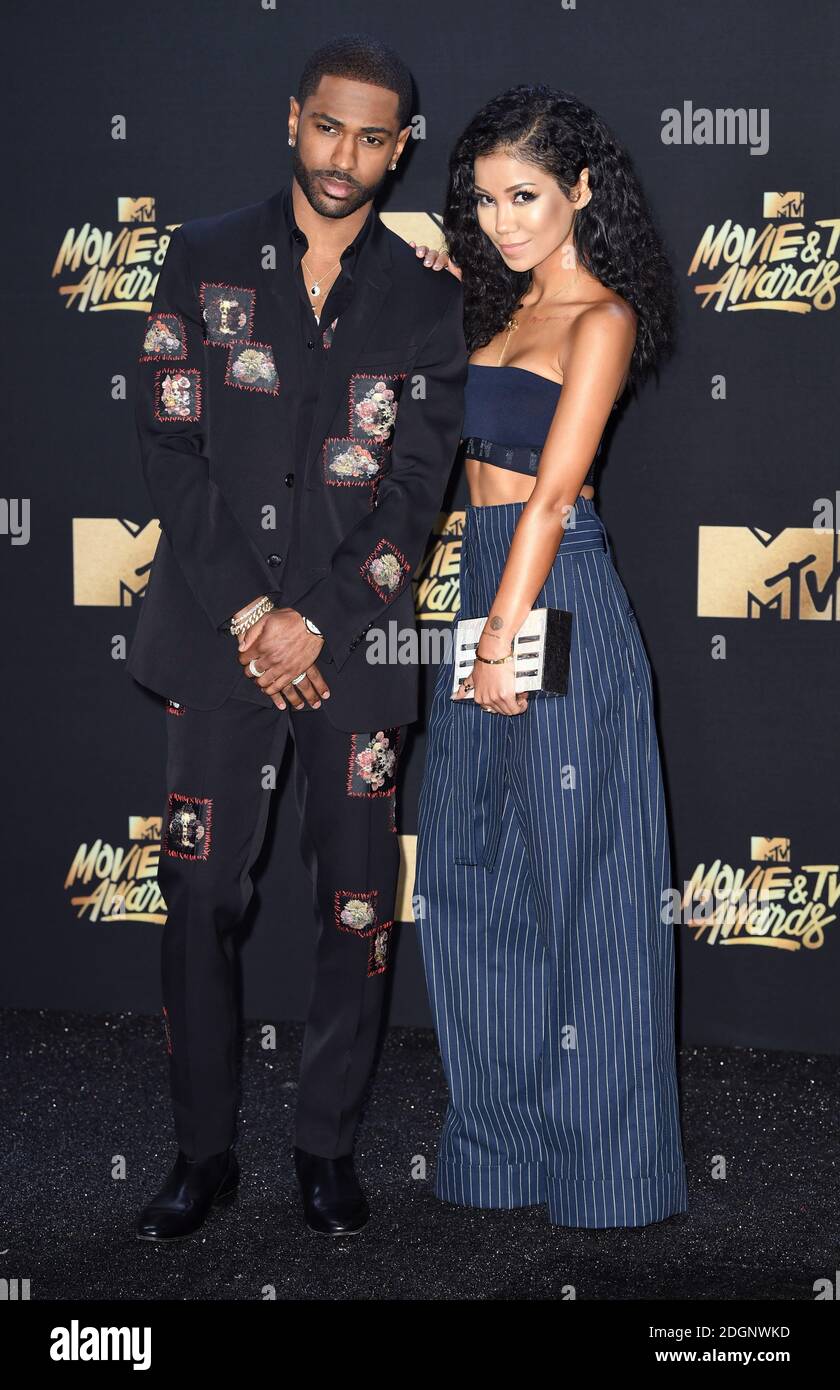 Big Sean and Jhene Aiko attending the 2017 MTV Movie and TV Awards held at The Shrine Auditorium ...