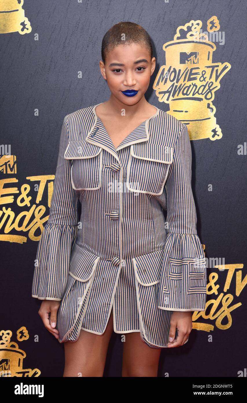 Amanda Stenberg attending the 2017 MTV Movie and TV Awards held at The ...