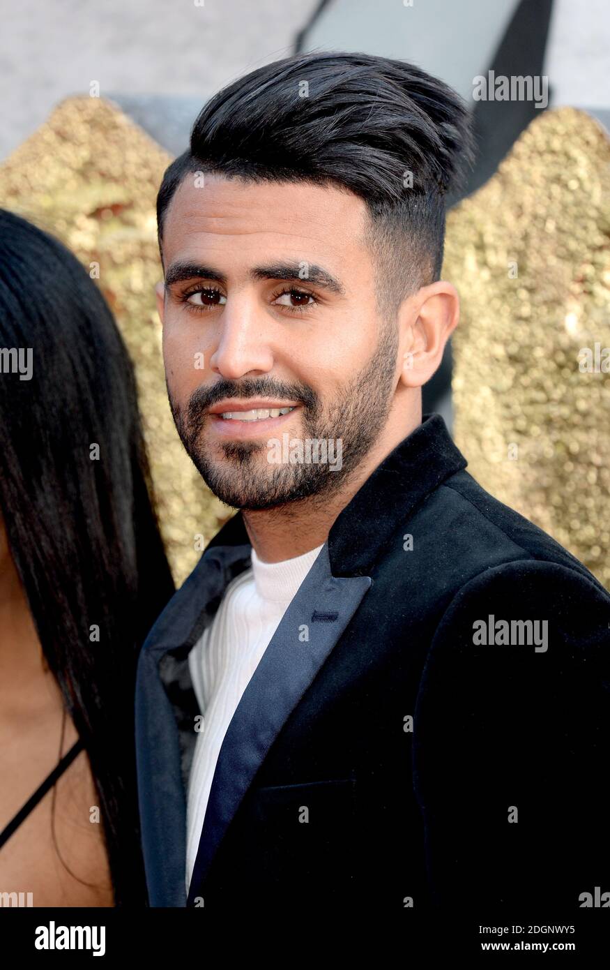 Riyad Mahrez Attending The European Premiere Of King Arthur At Cineworld Empire Leicester