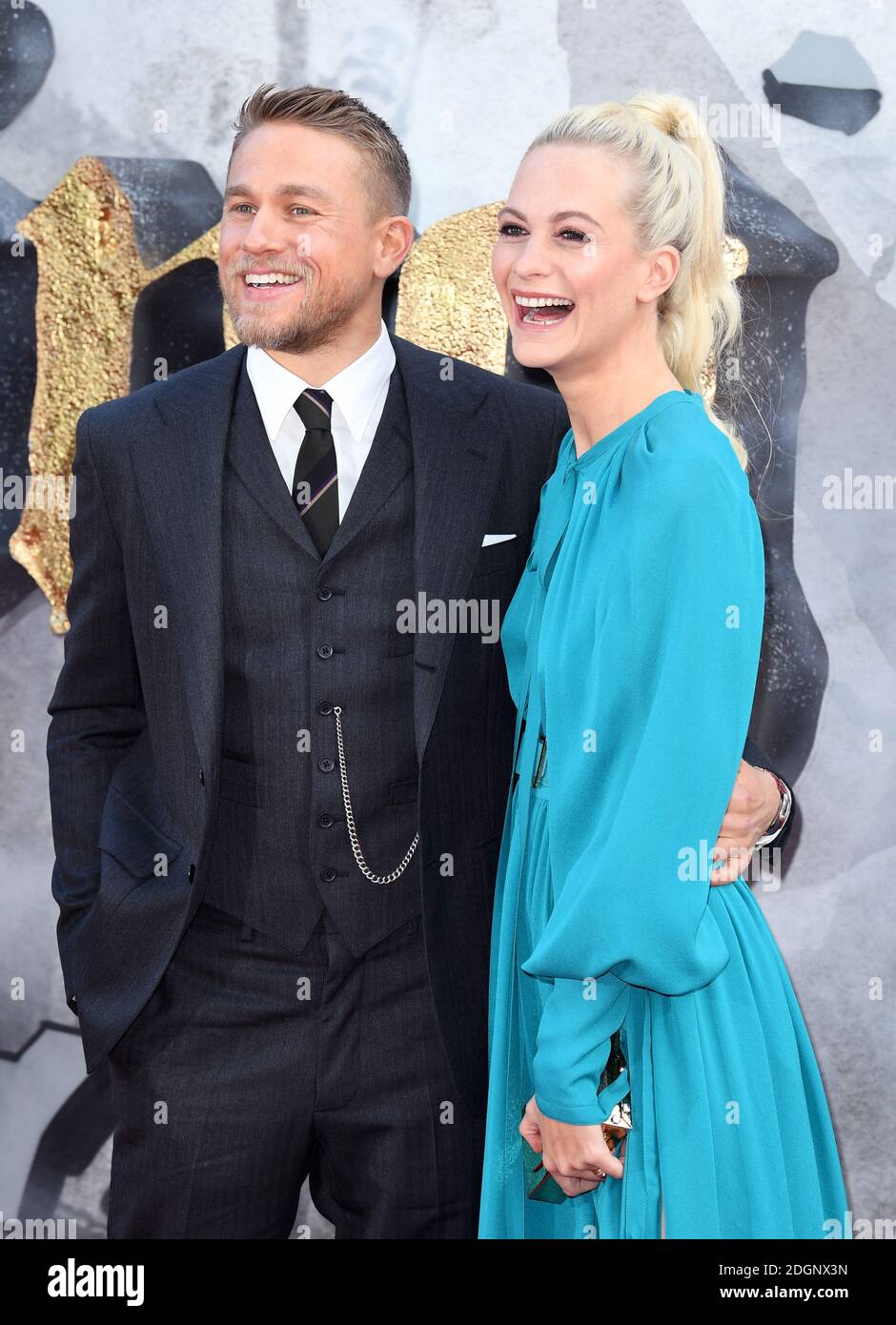 Charlie Hunnam and Poppy Delevingne attending the European premiere of ...