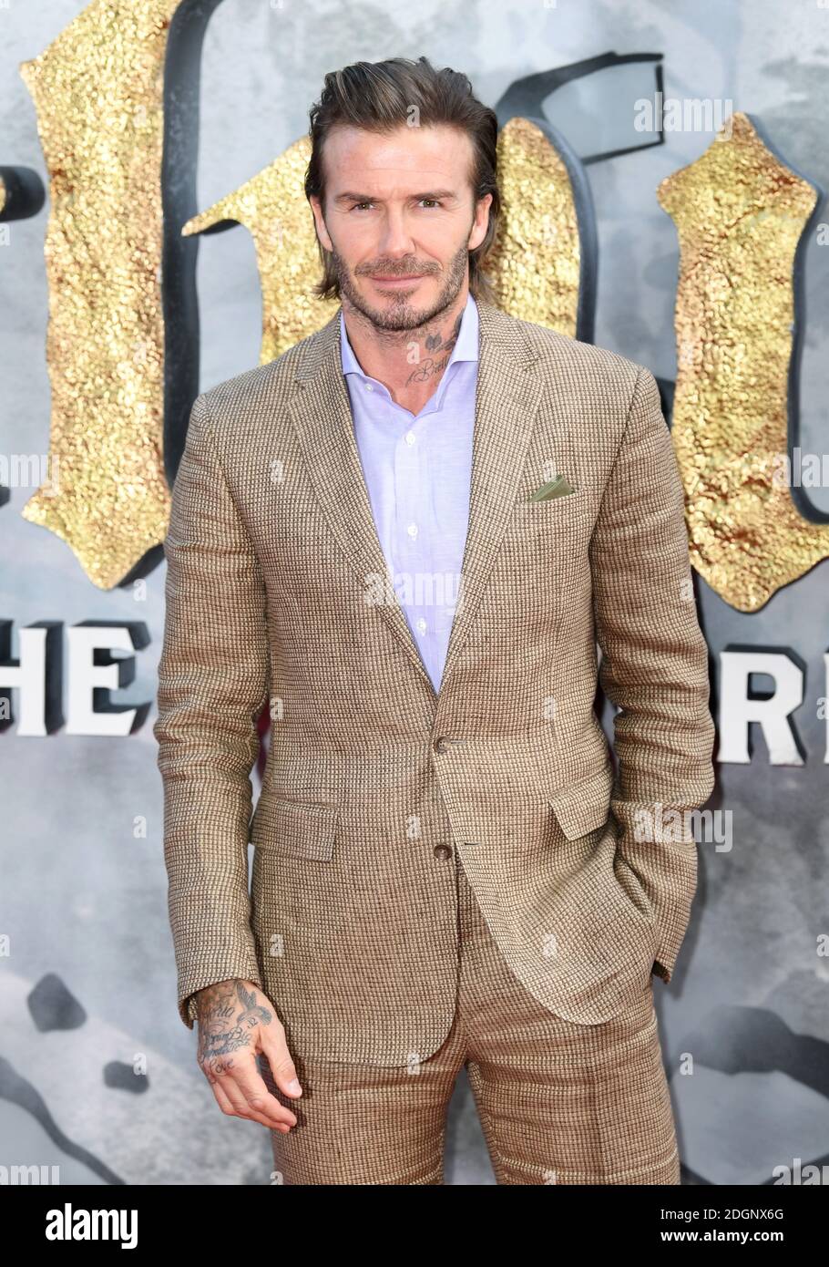 David Beckham attending the European premiere of King Arthur at ...