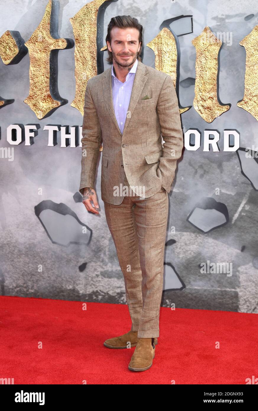 David Beckham attending the European premiere of King Arthur at ...