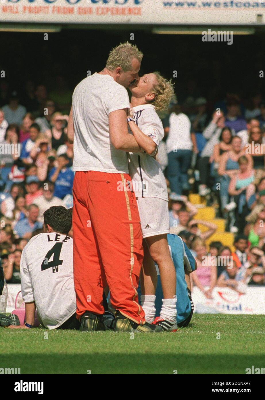 Faye Tozer from Steps with boyfriend at The Music Industry Soccer Six ...