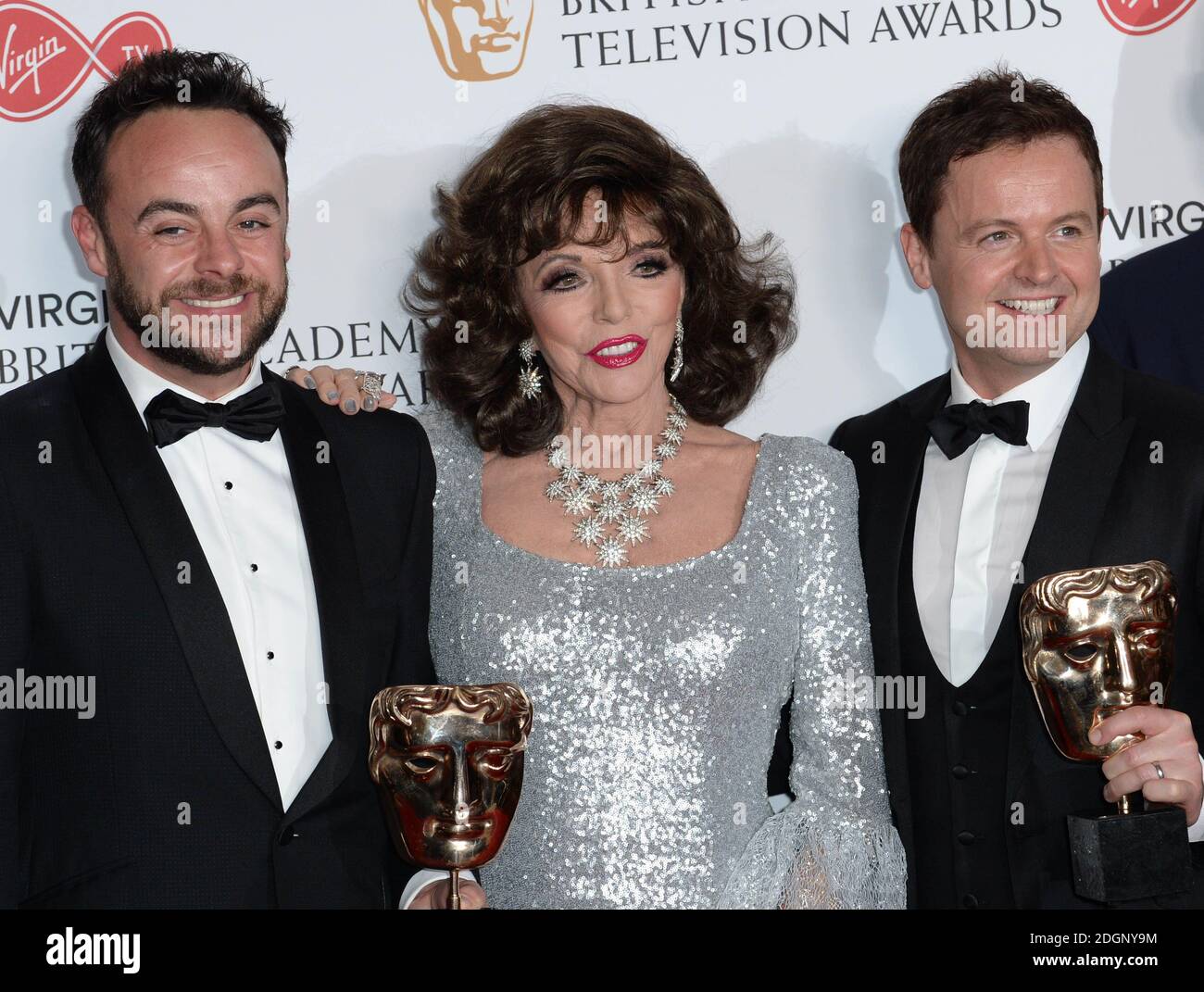 Joan Collins presents Ant McPartlin and Declan Donnelly with the award ...
