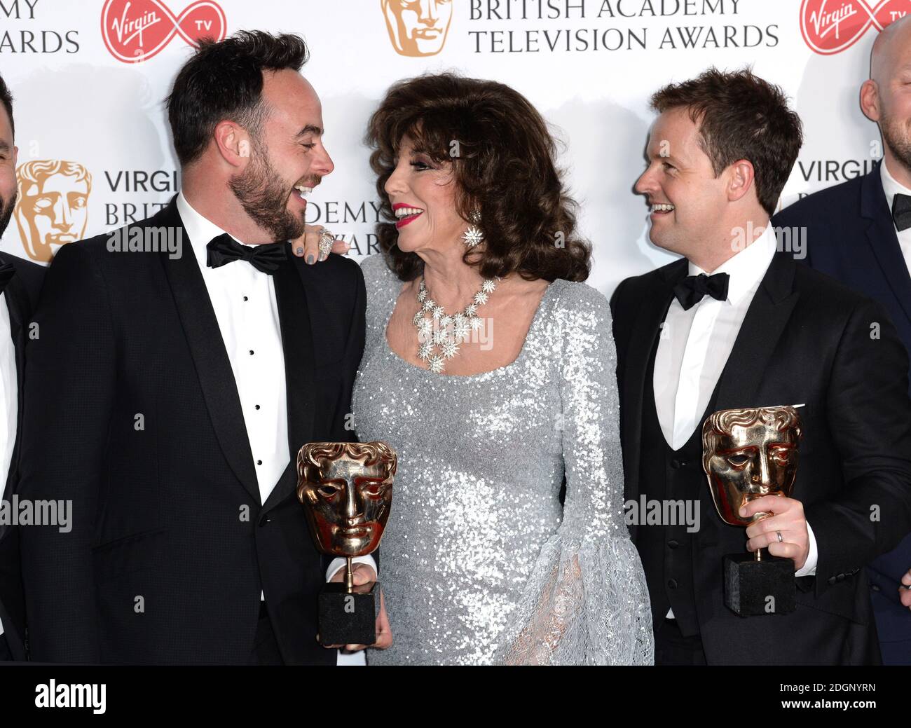 Joan Collins presents Ant McPartlin and Declan Donnelly with the award ...