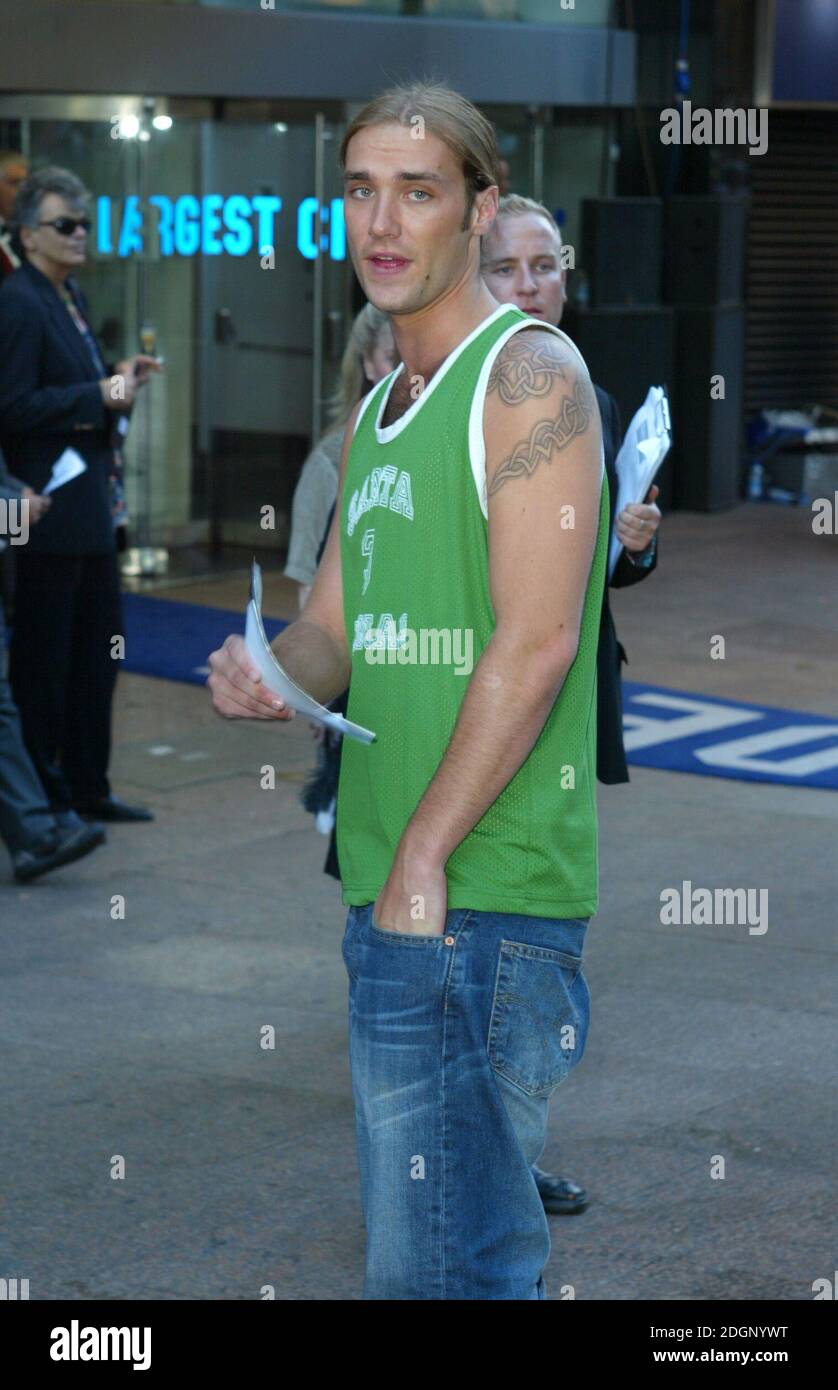 Callum Best at the premiere of the film Pirates of the Caribbean held ...