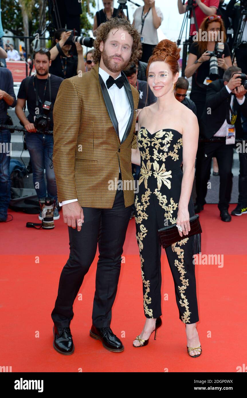 T. J. Miller and wife Kate Gorney attending the Wonderstruck Premiere ...