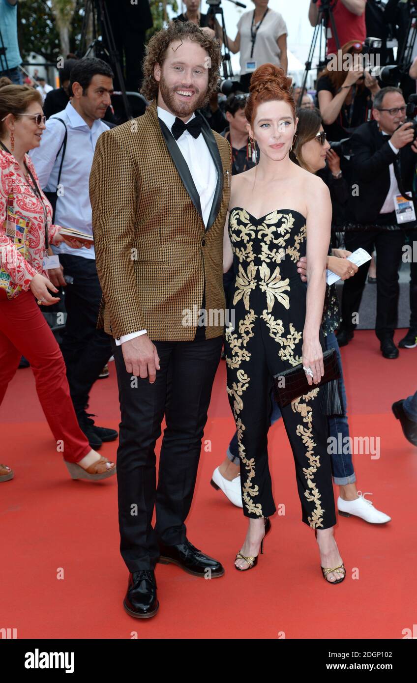 T. J. Miller and wife Kate Gorney attending the Wonderstruck Premiere ...