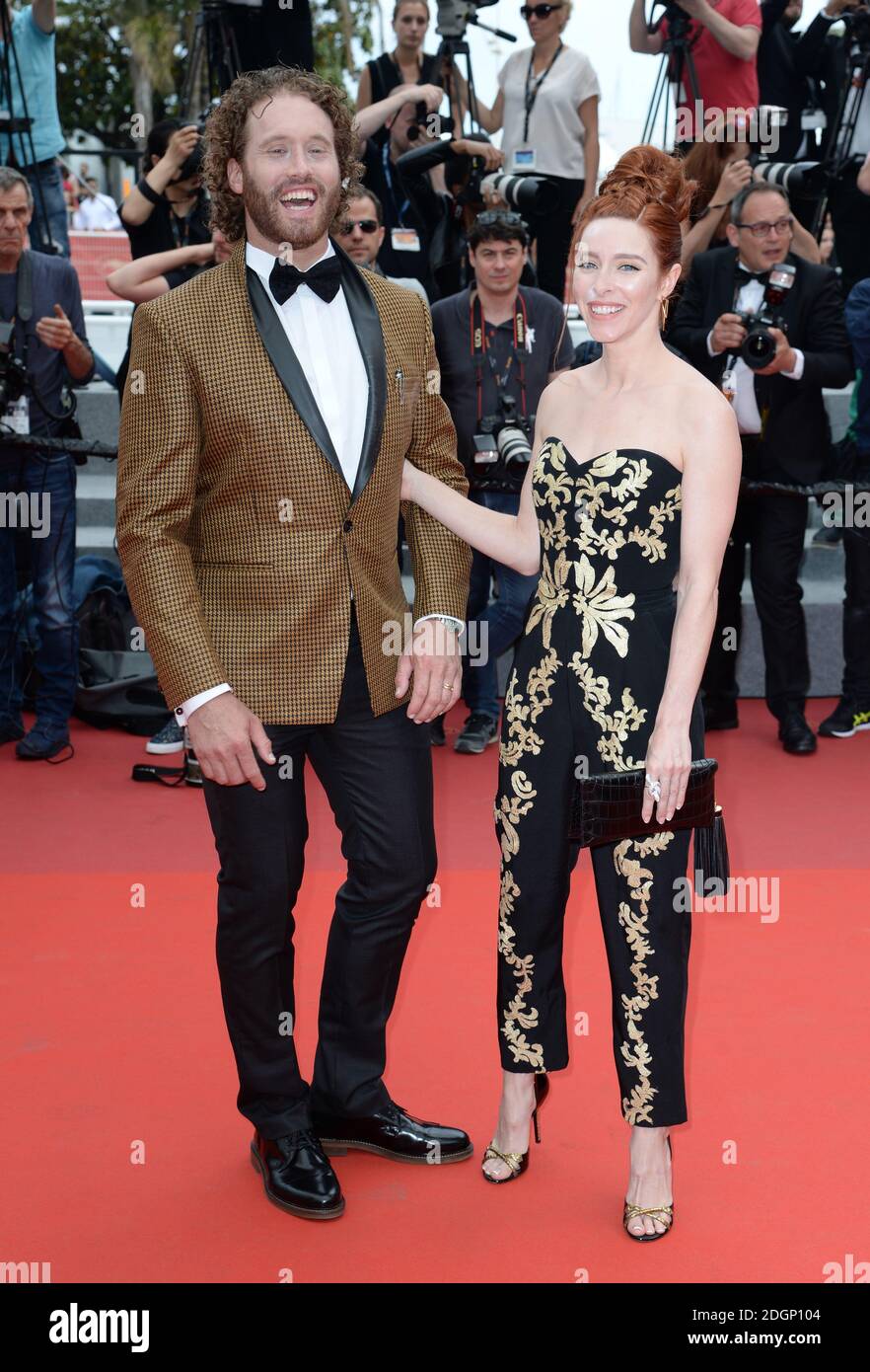 T. J. Miller and wife Kate Gorney attending the Wonderstruck Premiere ...