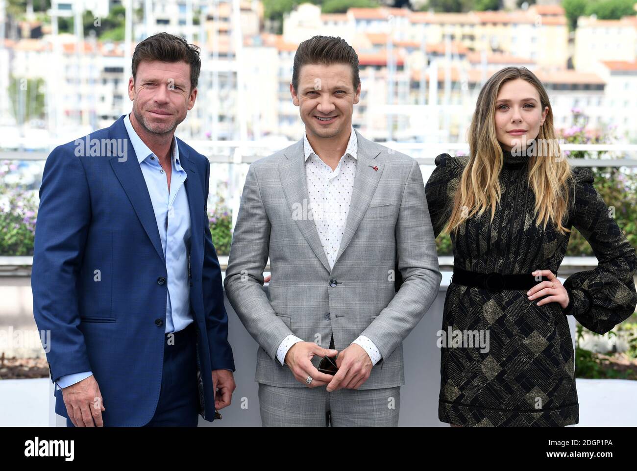Director Taylor Sheridan, Jeremy Renner and Elizabeth Olsen attending ...