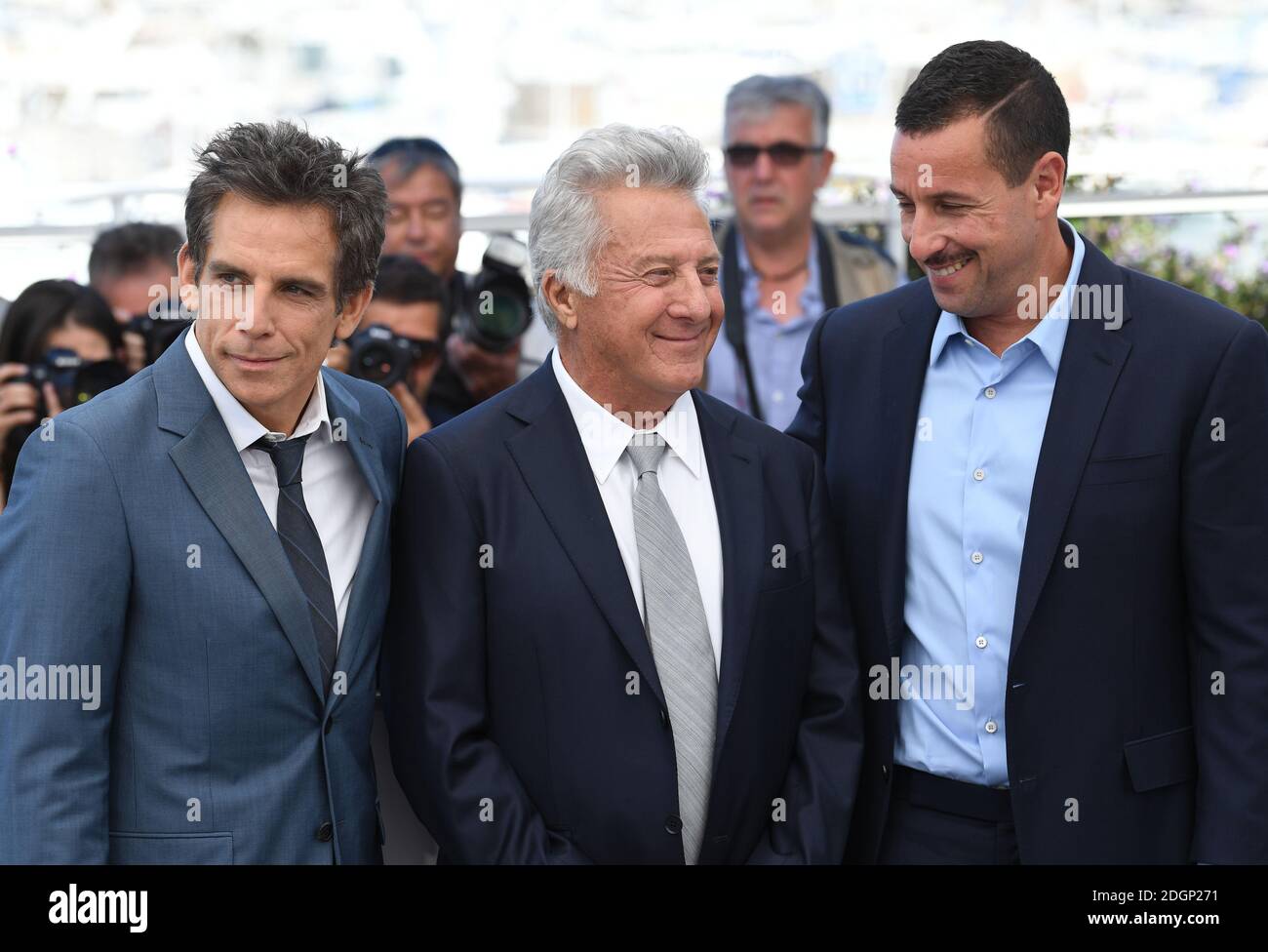 Adam Sandler, Dustin Hoffman and Ben Stiller attending The Meyerwitz ...