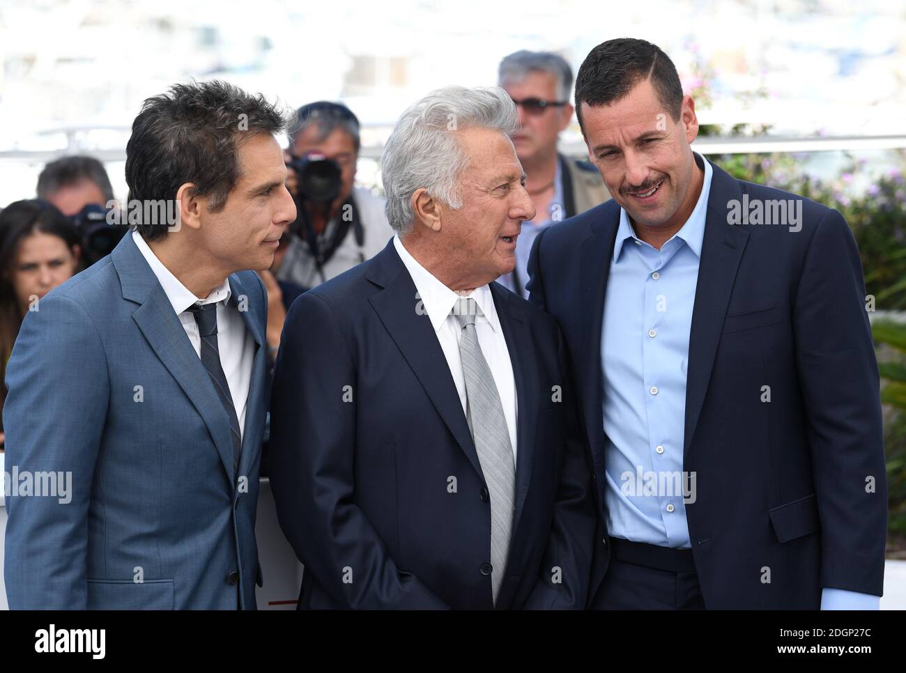 Adam Sandler, Dustin Hoffman and Ben Stiller attending The Meyerwitz ...