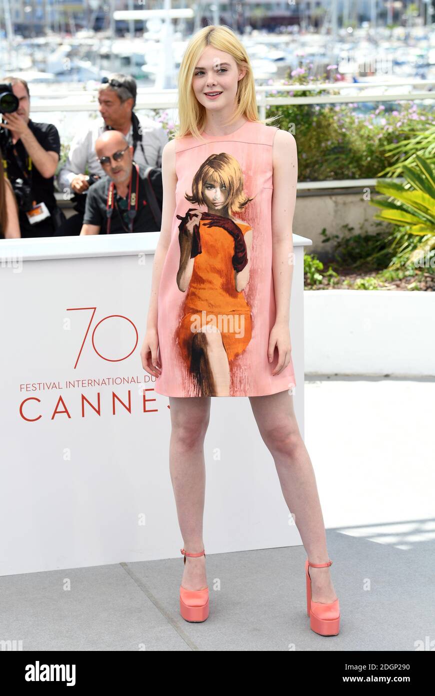 Elle Fanning attending the How to Talk to Girls at Parties Photocall as ...