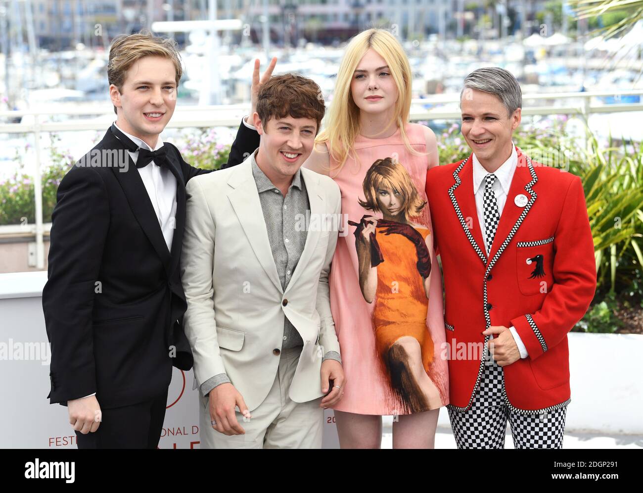 AJ Lewis, Alex Sharp, John Cameron Mitchell and Elle Fanning attending ...
