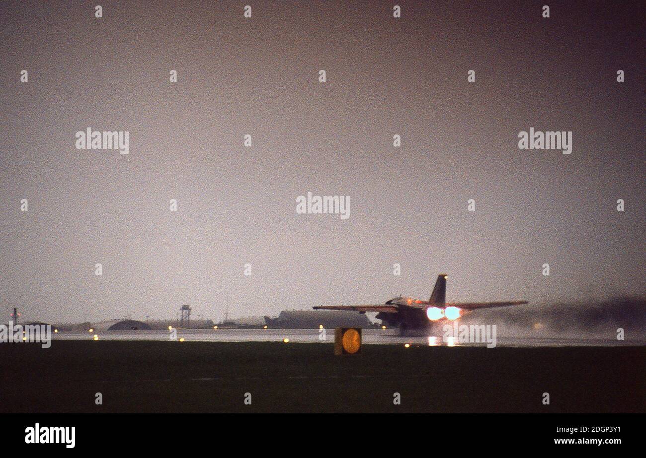 RAF Upper Heyford airbase Oxfordshire UK 1990. Home of 20th Tactical ...