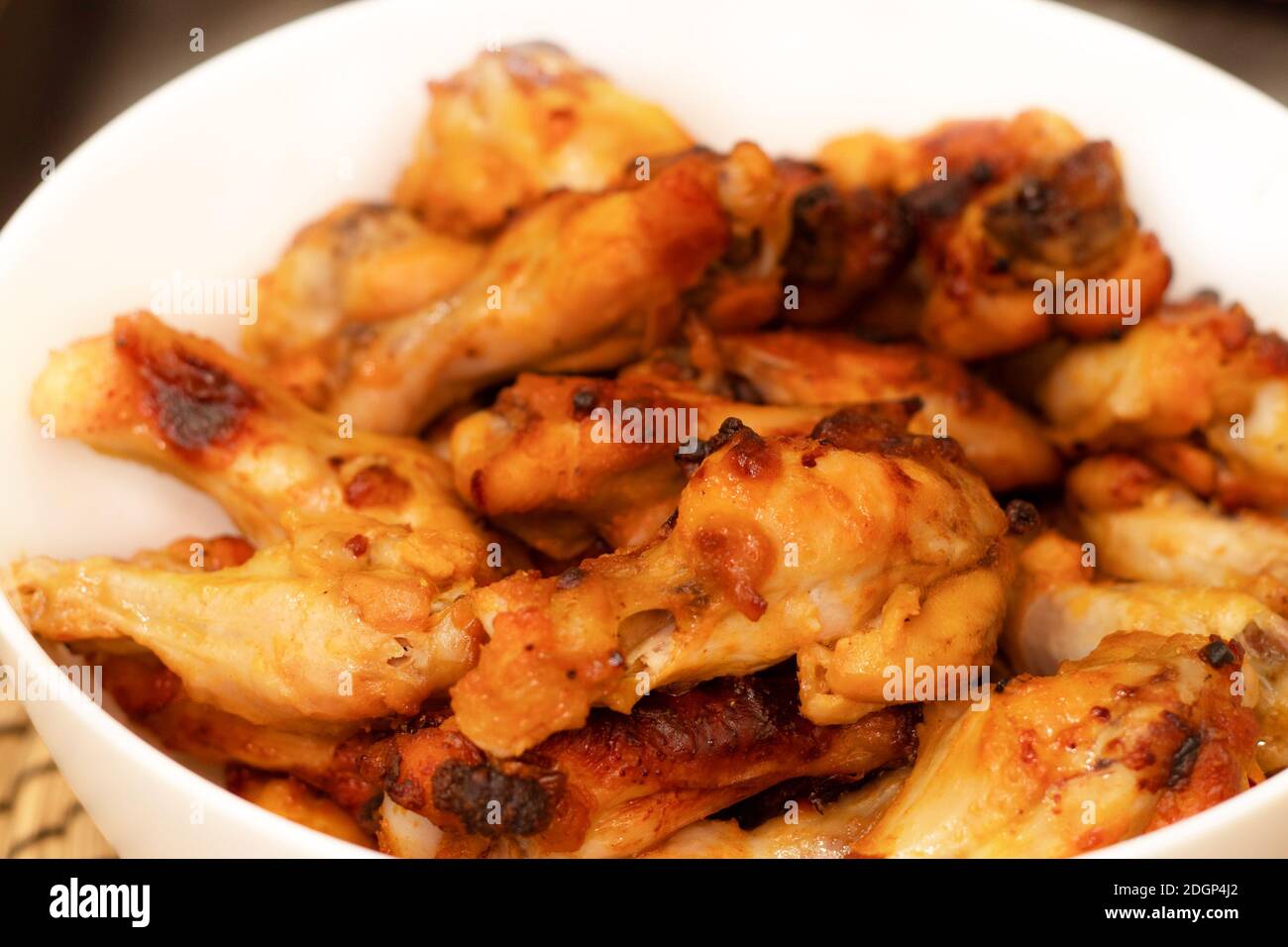 Delicious juicy fried buffalo chicken wings Stock Photo - Alamy