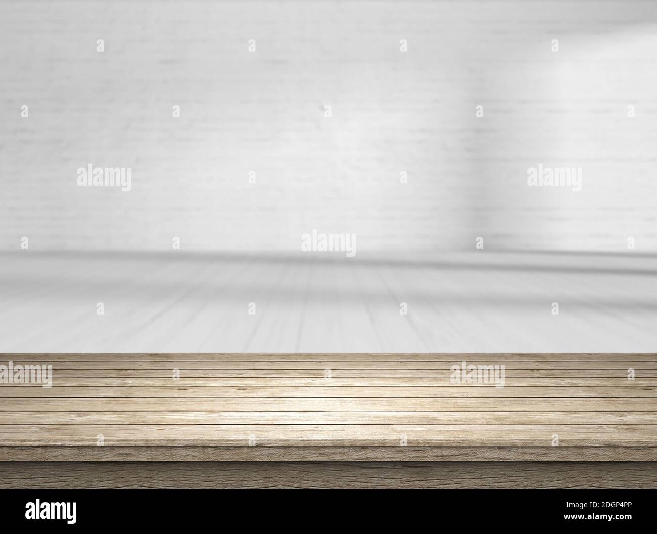 Blank table top in front of blurry room - Illustration Stock Photo - Alamy