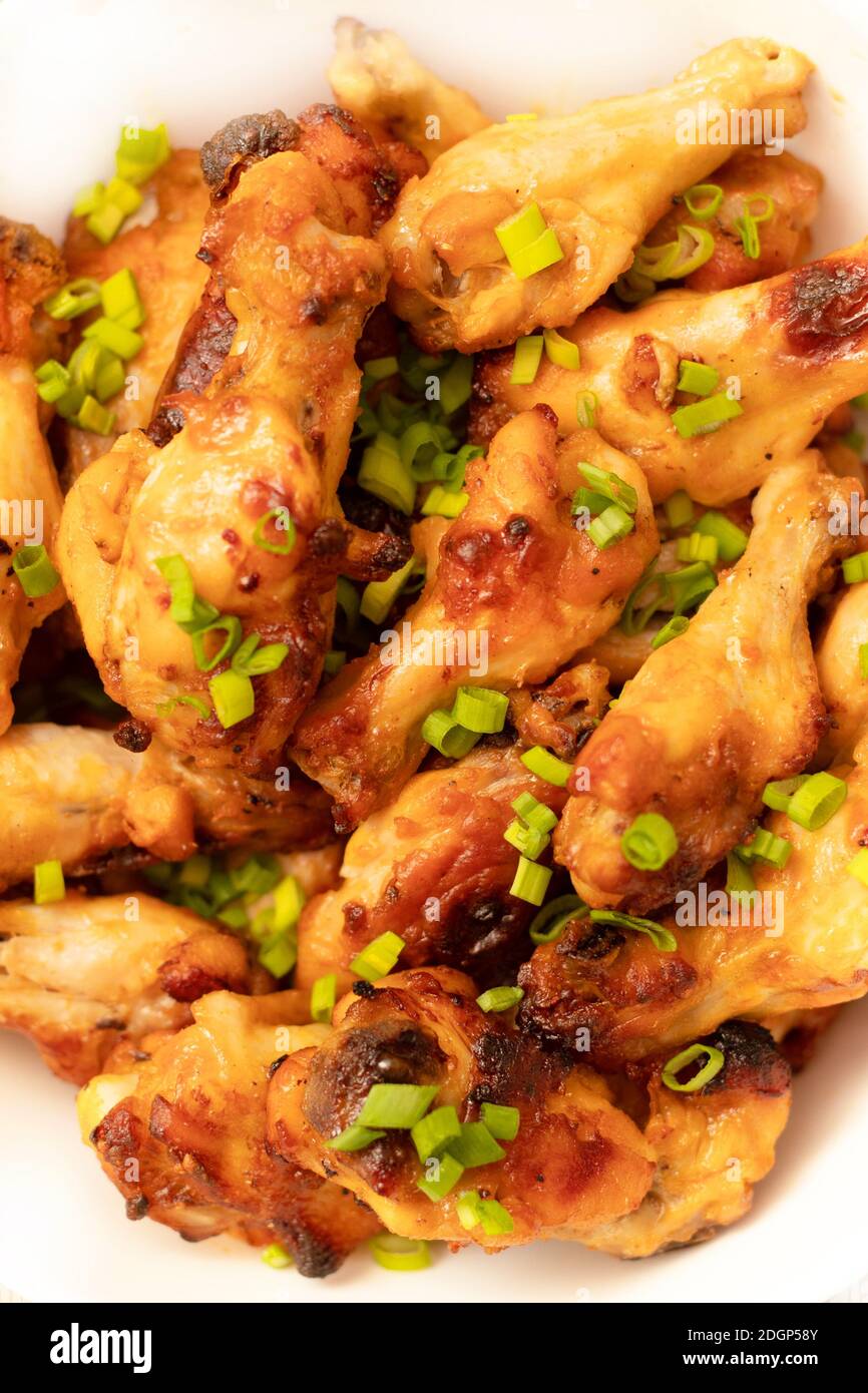Delicious juicy fried buffalo chicken wings Stock Photo - Alamy