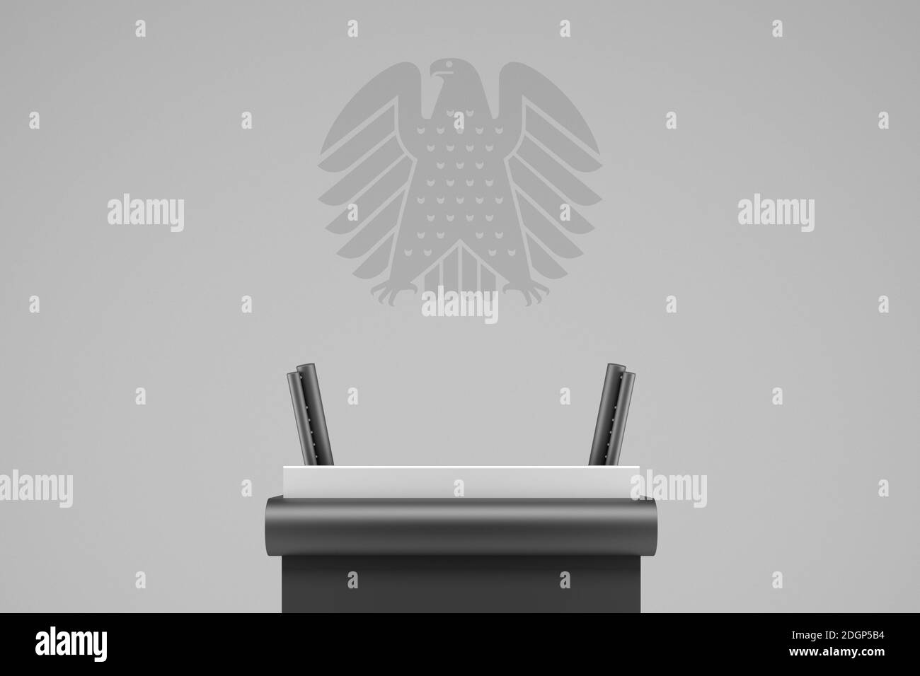 German bundestag podium - 3d rendering Stock Photo - Alamy