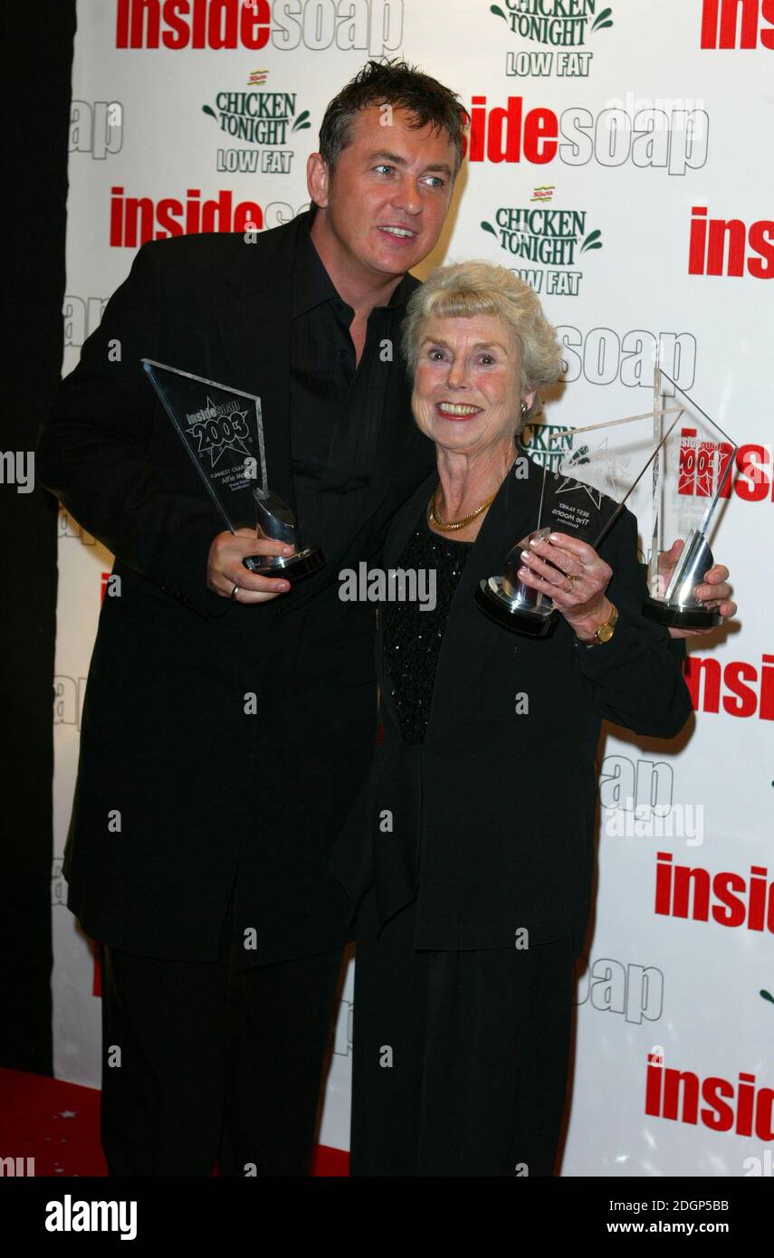 Shane Richie and Hilda Braid at the Inside Soap Awards, London. Â©Doug ...