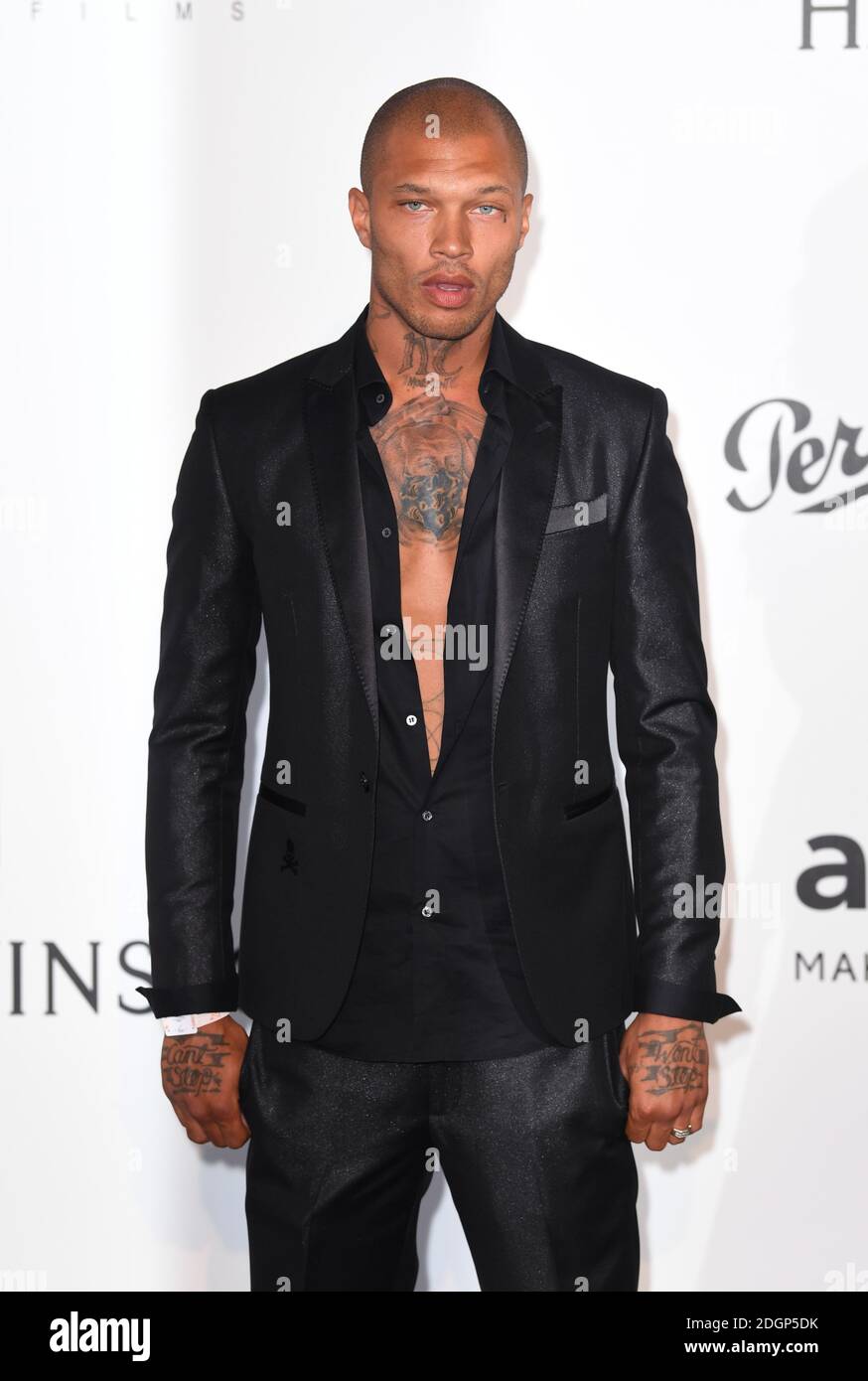 Jeremy Meeks attending the 24th amfAR Gala held at the Hotel du Cap ...