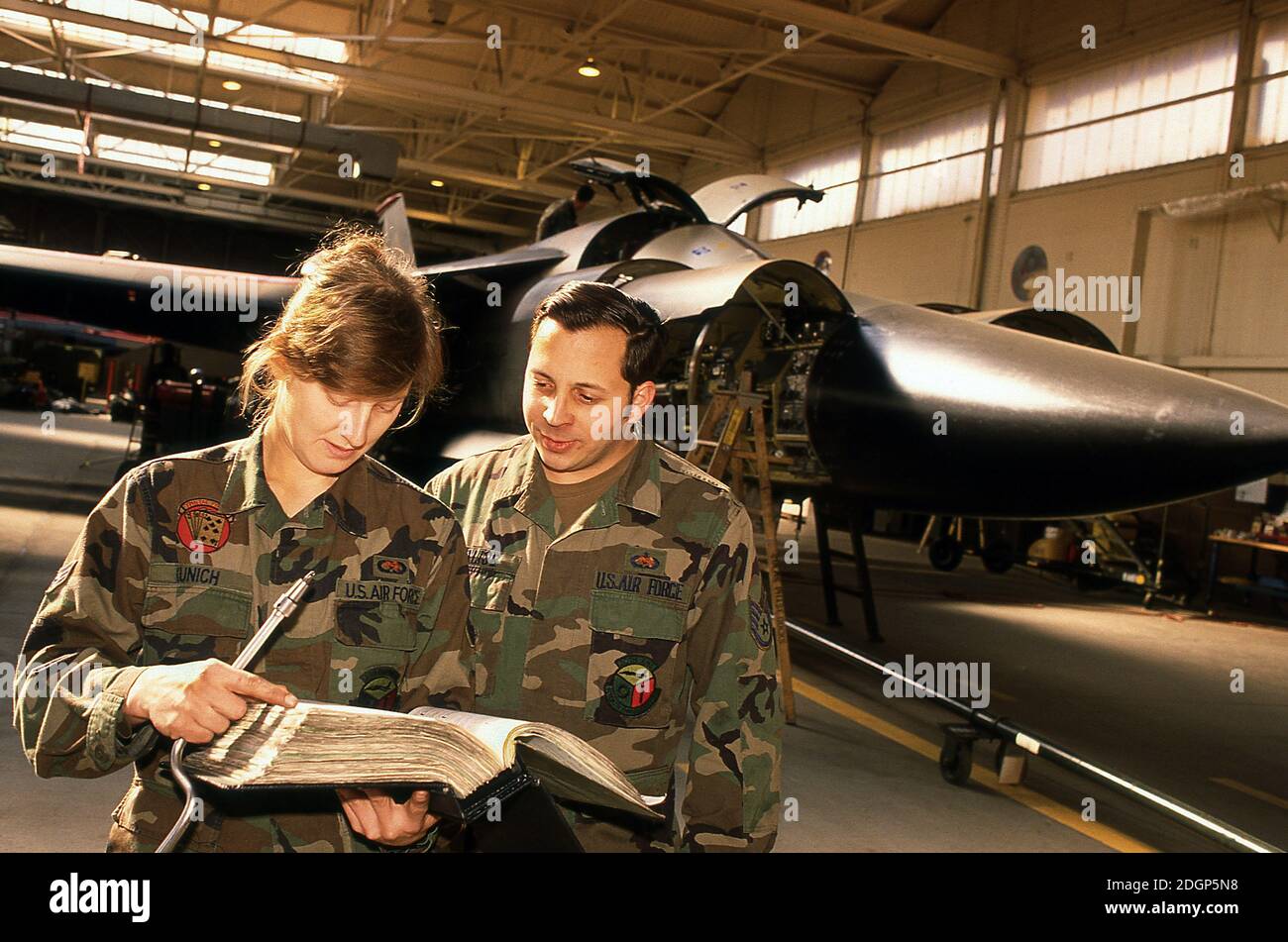 RAF Upper Heyford airbase Oxfordshire UK 1990. Home of 20th Tactical ...