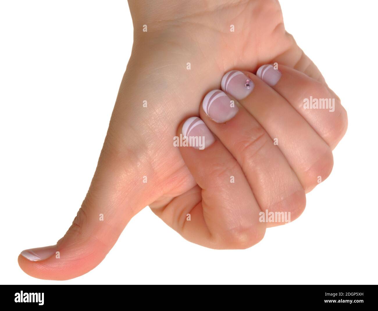 Pressing with thumb Stock Photo - Alamy