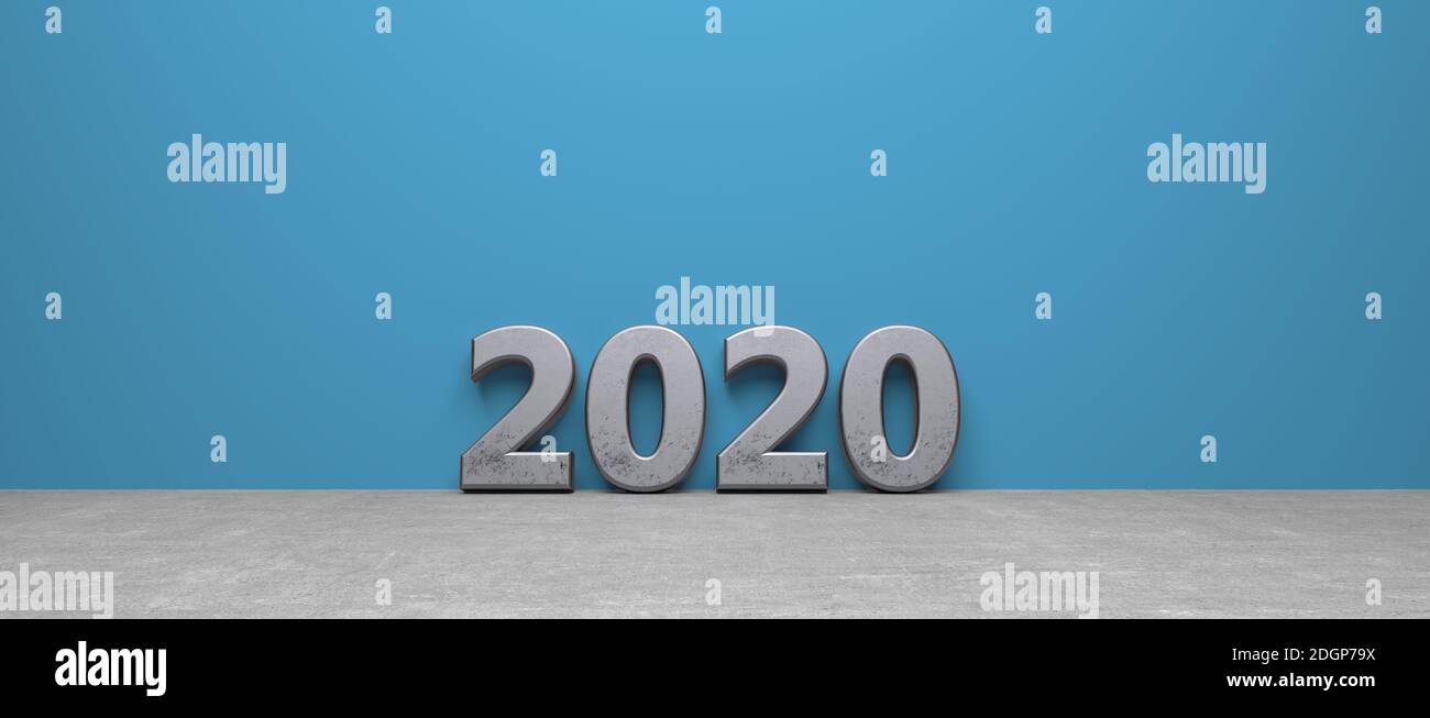 Happy near year 2020 symbol - 3D Illustration Stock Photo - Alamy