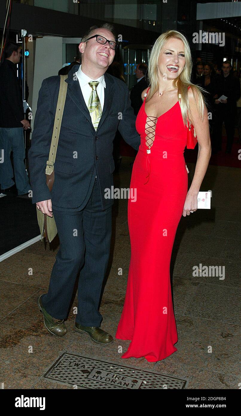 Vic Reeves and Nancy Sorrell at the premiere of Love Actually in London ...