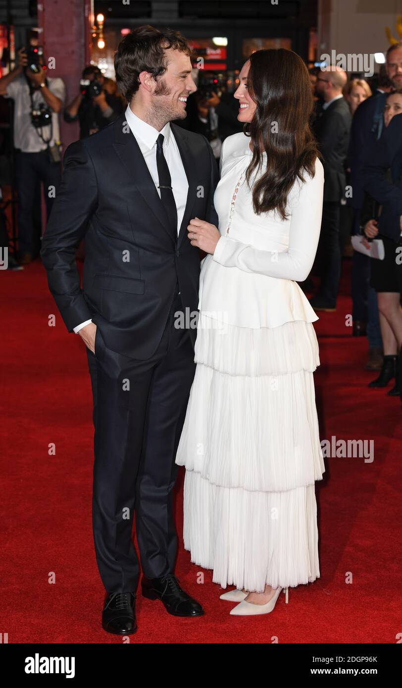 Sam Claflin and Laura Haddock attending the world premiere of My Cousin ...