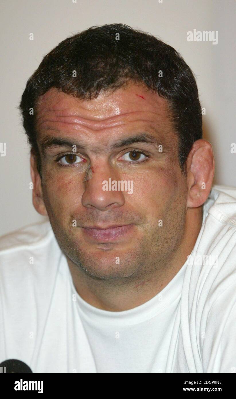 Martin Johnson at the press conference for the England Rugby Team ...