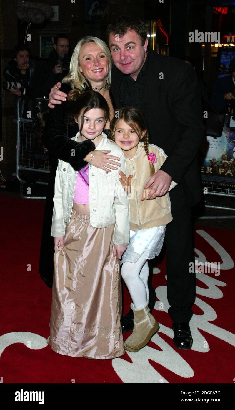 Paul Ross and family at the Peter Pan premiere, Leicester Square ...