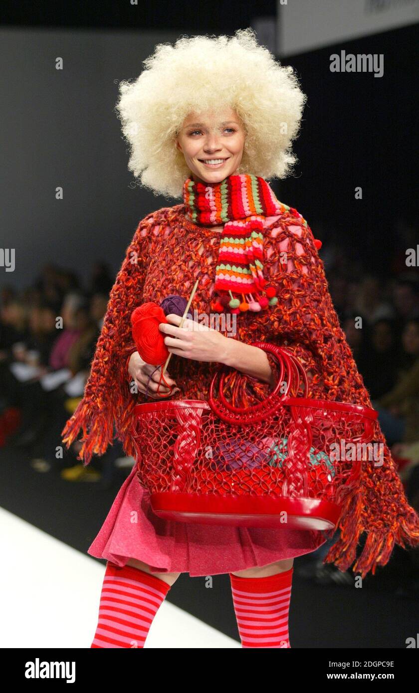 Jodie Kidd models at the Ronit Zilkha fashion show, part of London ...