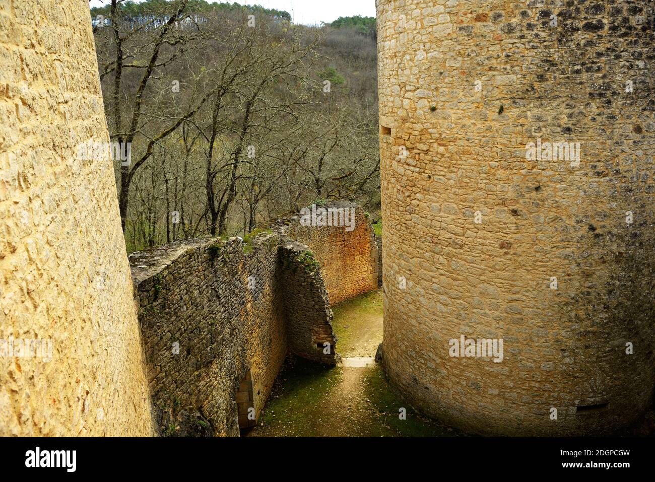 Well preserved ancient fortification in southwestern France Stock Photo ...