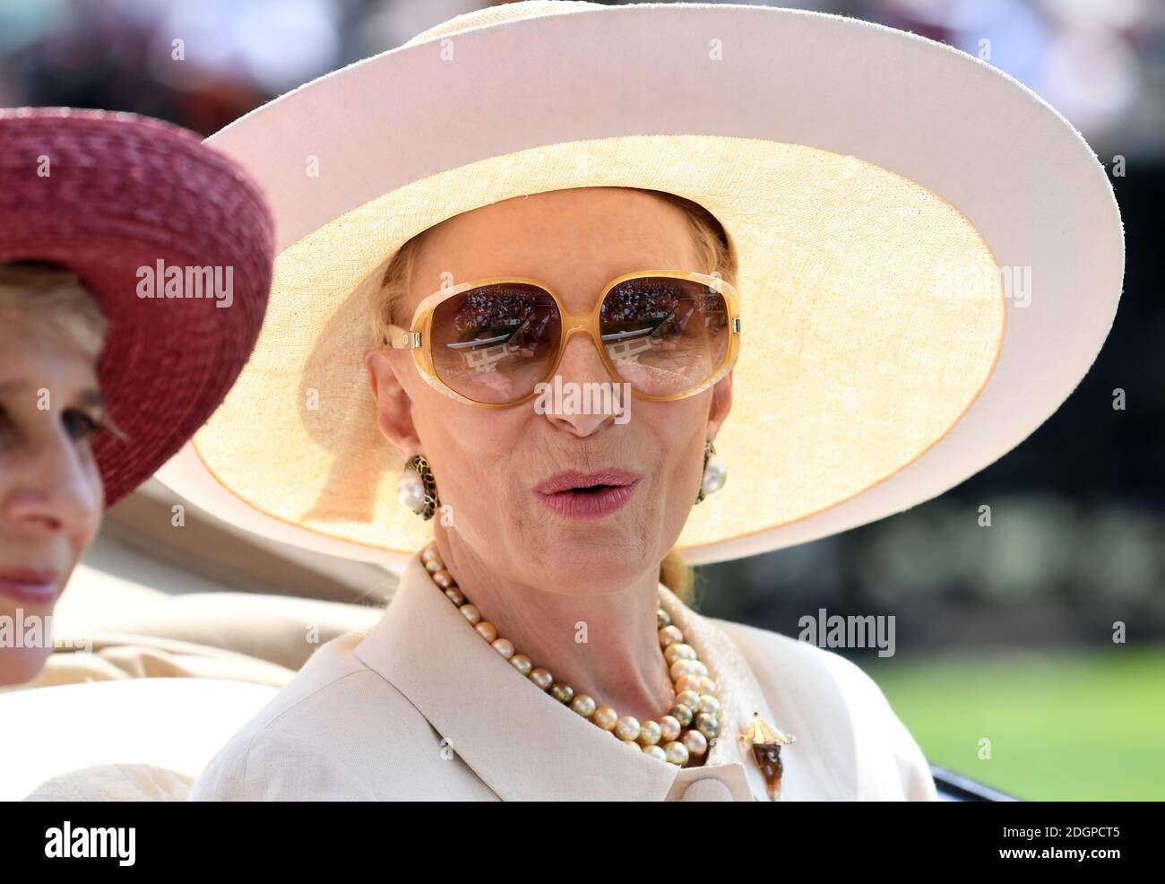 Princess Michael of Kent in her carriage during day two of Royal Ascot ...