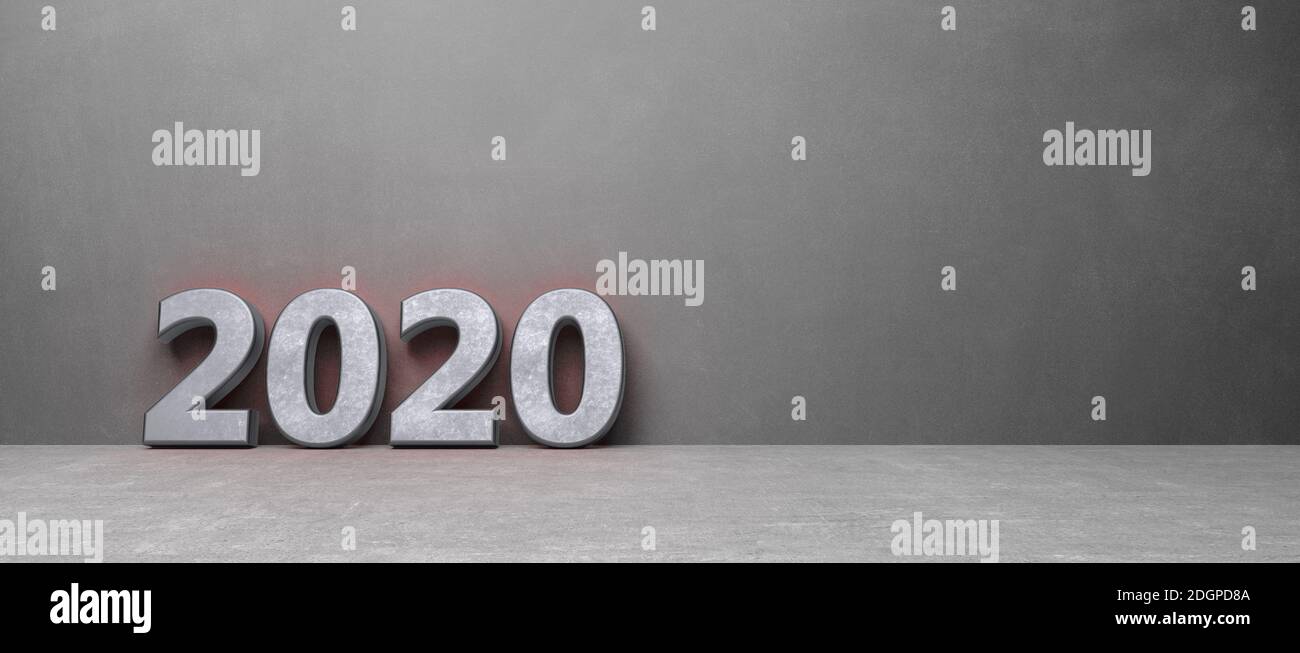 Happy near year 2020 symbol - 3D Illustration Stock Photo - Alamy