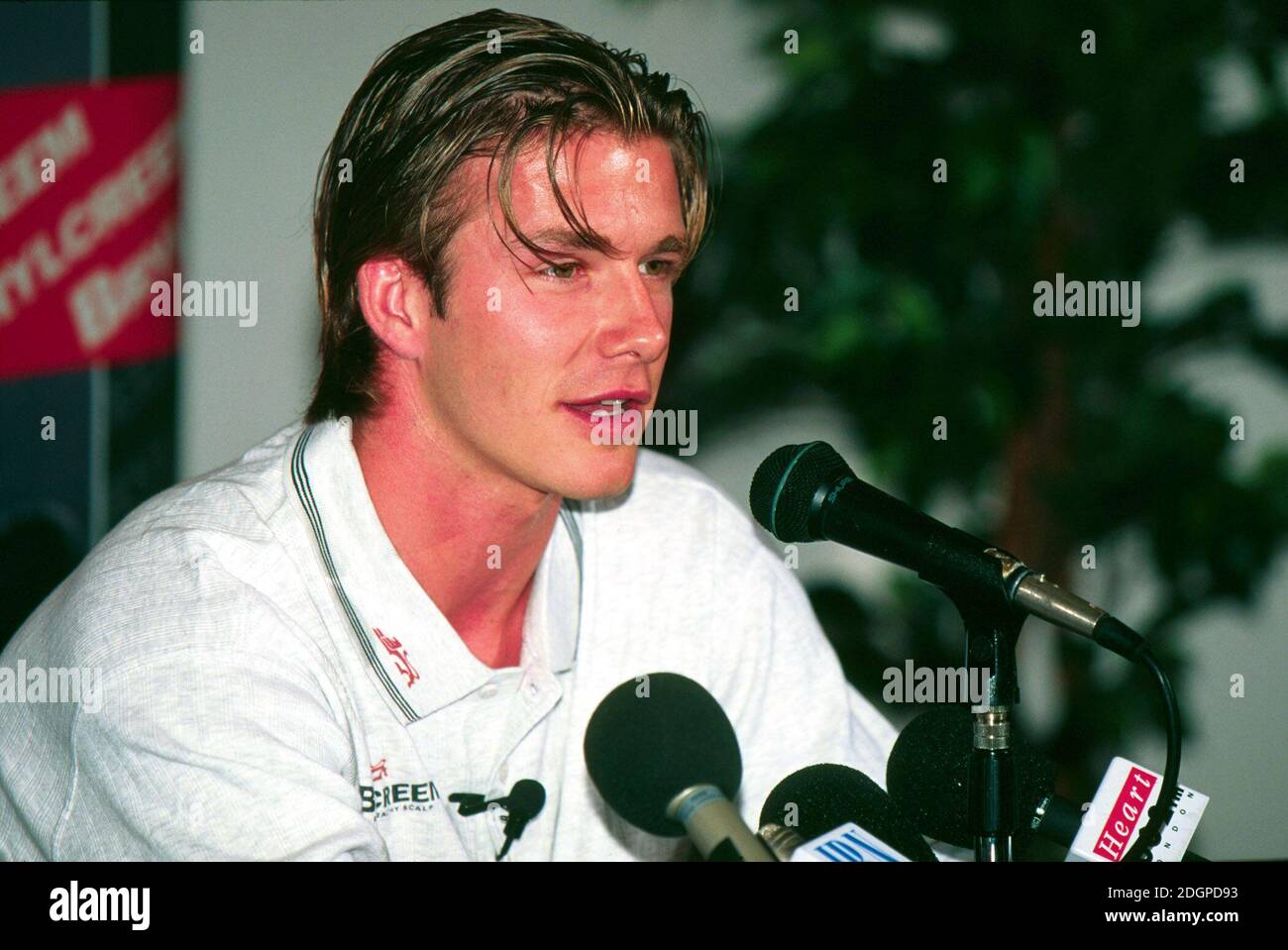 David Beckham at brylcream at a photoshoot Stock Photo - Alamy