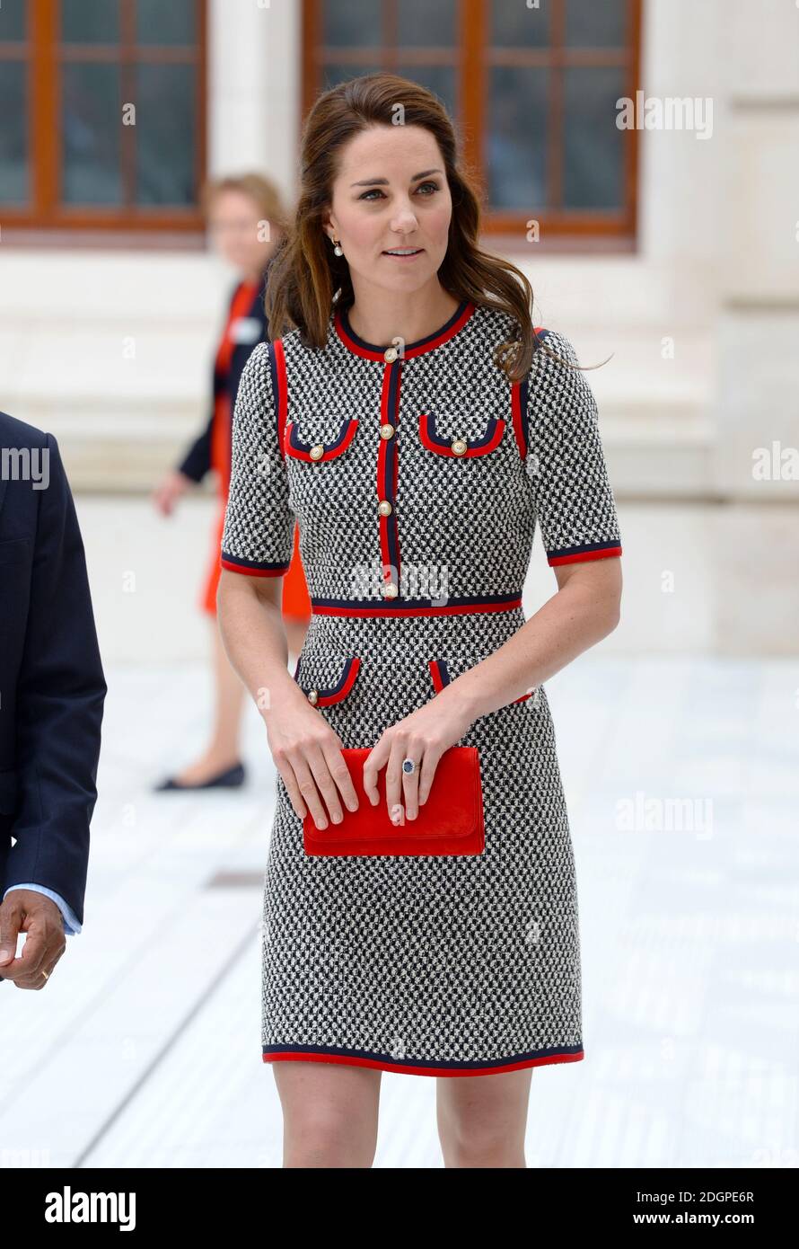 The Duchess of Cambridge leaving the Victoria and Albert Museum, where ...