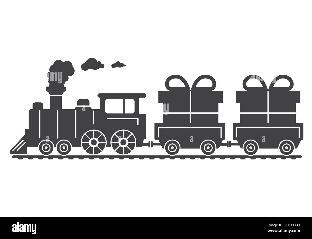Comic illustration cartoon railway locomotive hi-res stock photography ...