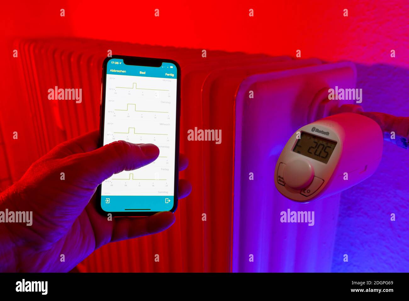 Smart Home application, control of heating, room temperature via ...