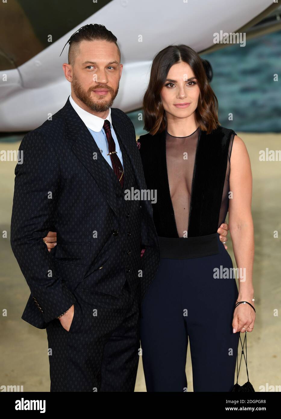 Tom Hardy and Charlotte Riley attending the world premiere of Dunkirk ...