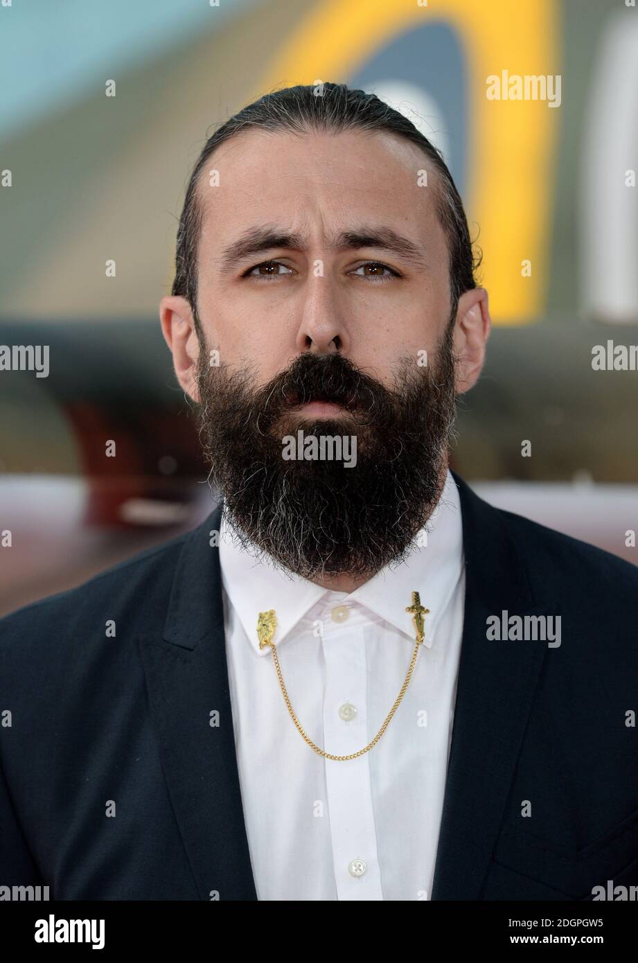 Scroobius Pip attending the world premiere of Dunkirk, held at the ...
