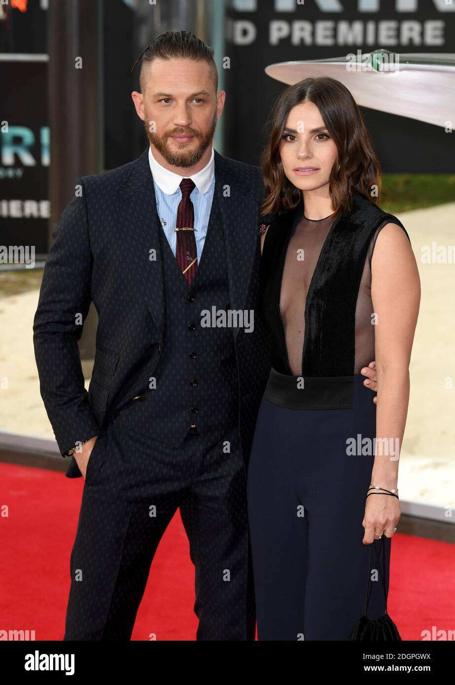 Tom Hardy and Charlotte Riley attending the world premiere of Dunkirk ...