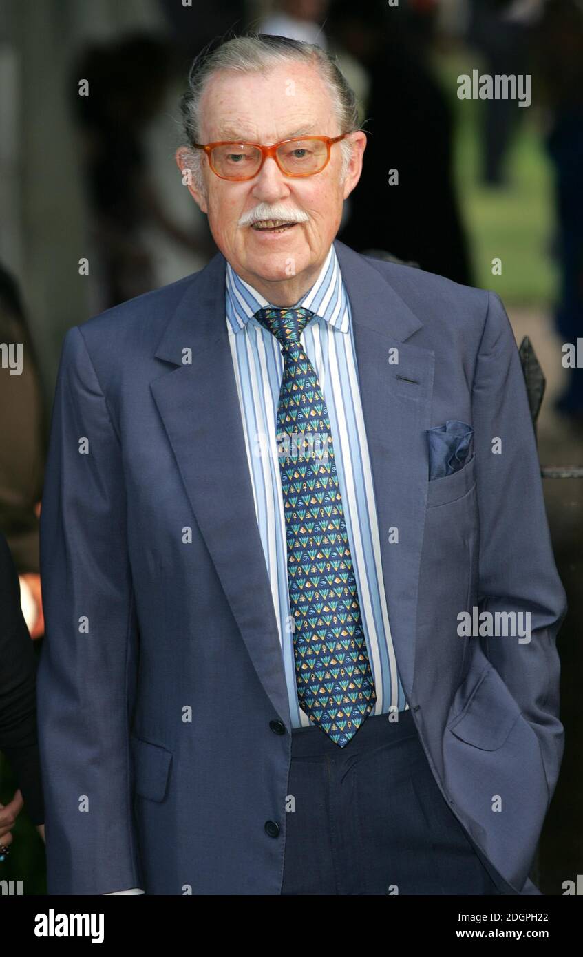 Alan Whicker at the David Frost Garden Party in Chelsea, London. Doug ...