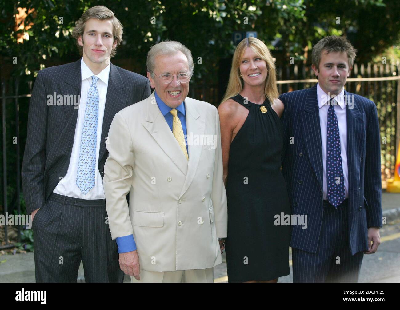 Sir David Frost and family attending the David Frost Garden Party in ...